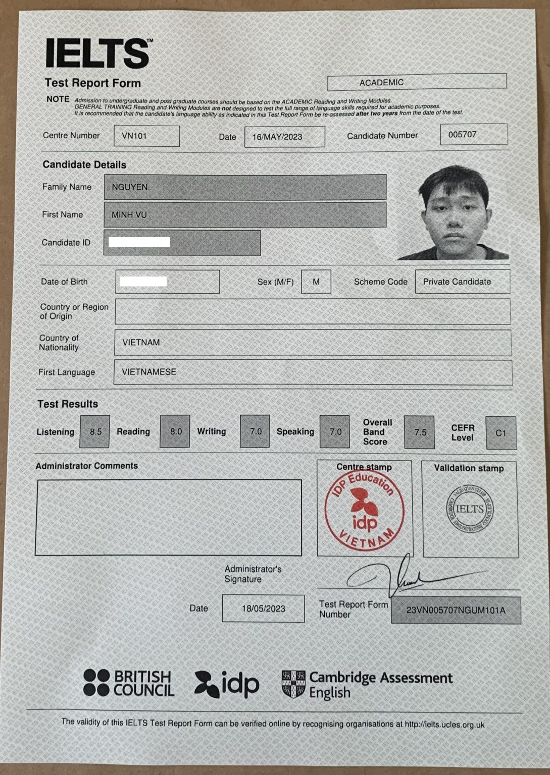 Nguyễn Minh Vũ - 7.5 IELTS - Summit Education