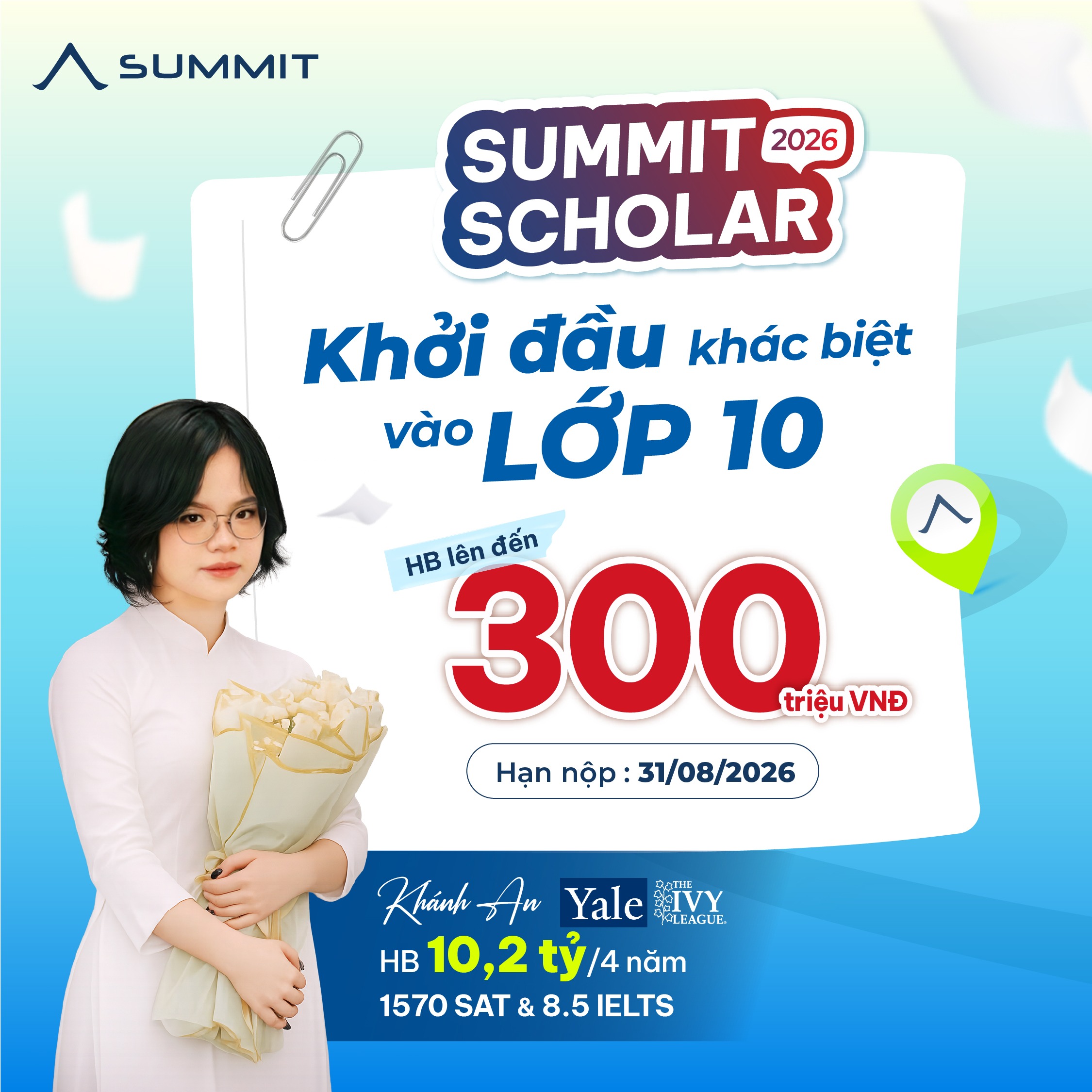 KHỞI ĐẦU KHÁC BIỆT VÀO 10 - Học bổng Summit Scholar 2026 lên đến 300 ...